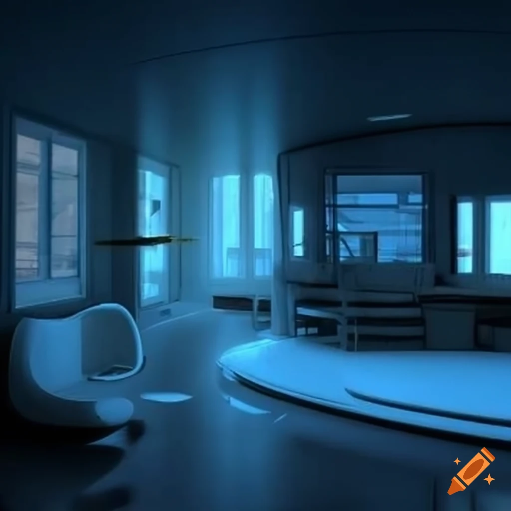 Futuristic house with a 2000s internet vibe on Craiyon