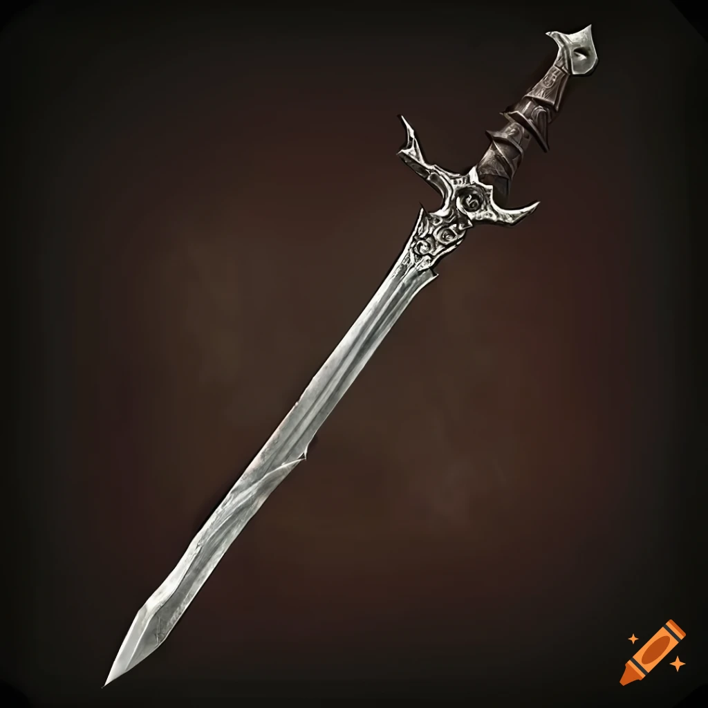 The elder scrolls: blades silver longsword on Craiyon