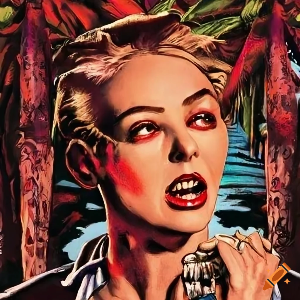 Vivacious Tropical LSD, noir graphic novel by Norman Rockwell in high ...