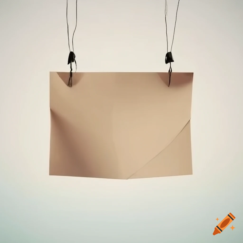 Hanging paper art installation on Craiyon