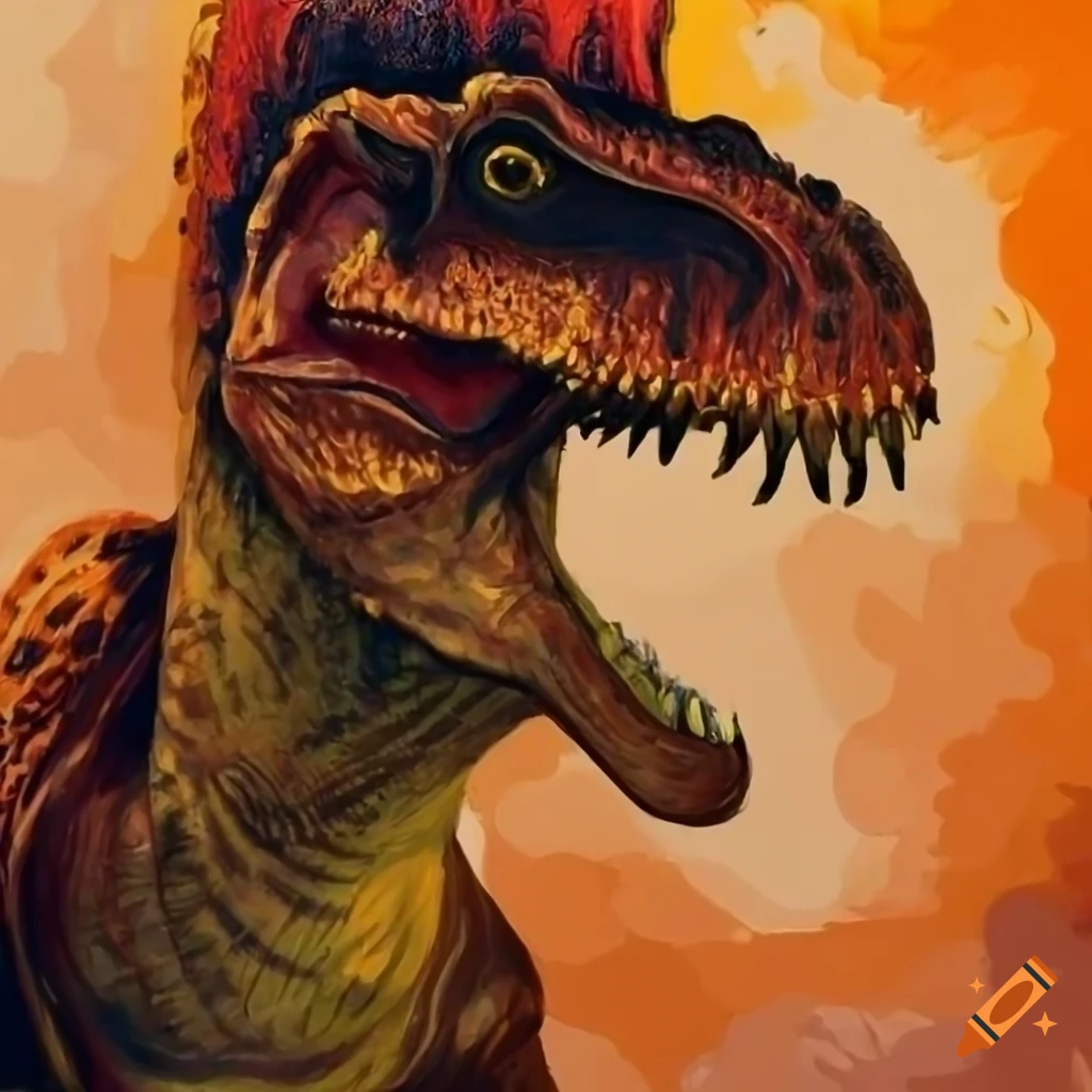 Spinosaurus portrait in the style of renoir on Craiyon