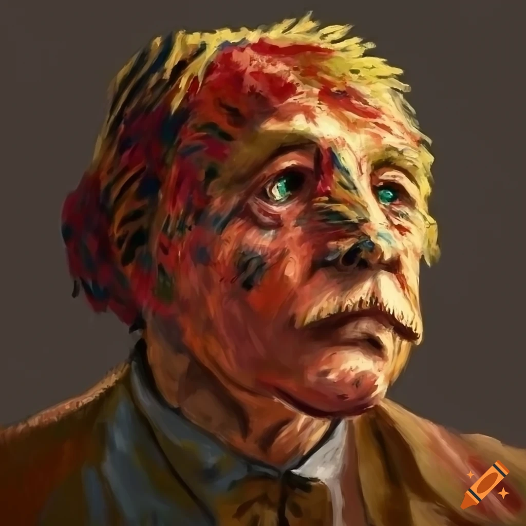 Tyrannosaurus rex portrait in the style of renoir on Craiyon