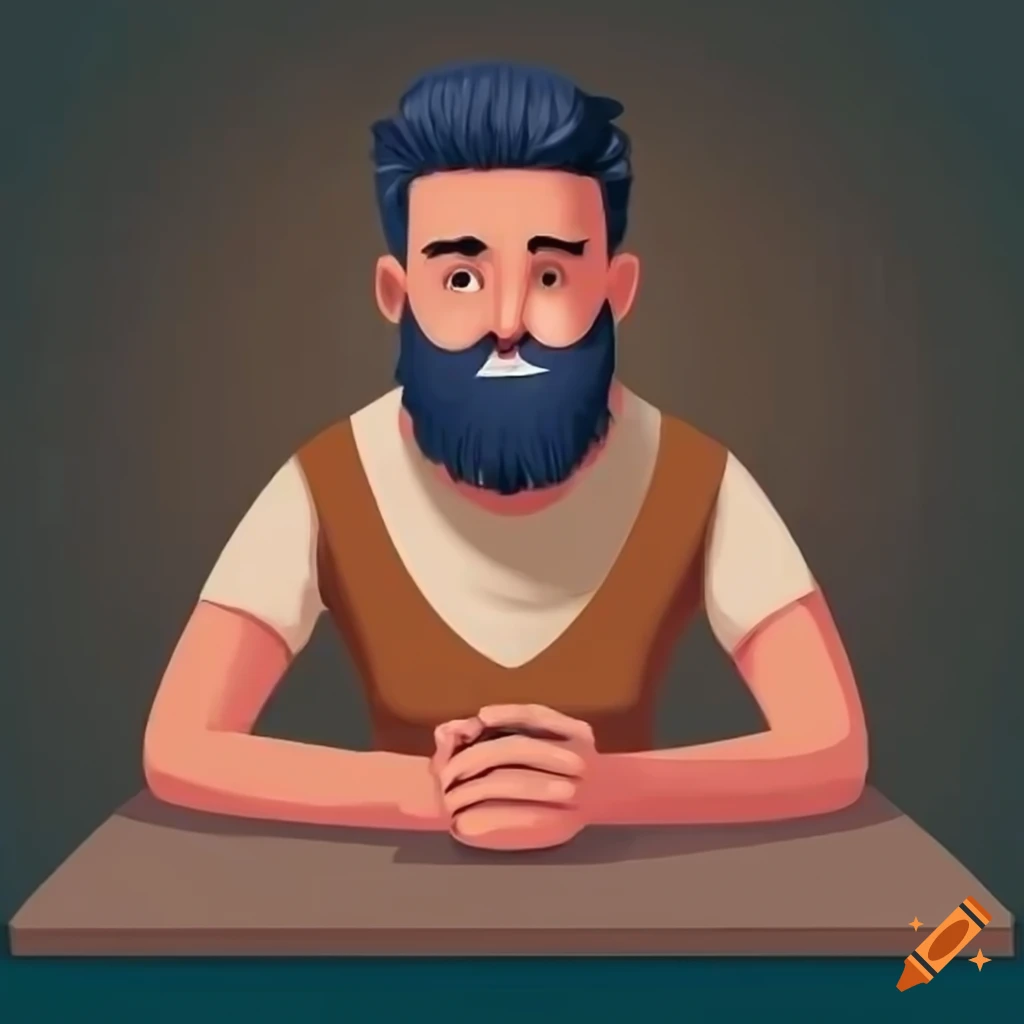 Young handsome bearded man wearing a hoodie telling a story while ...