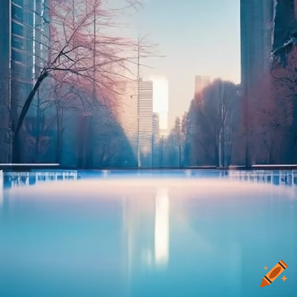 Empty outdoor ice rink on Craiyon