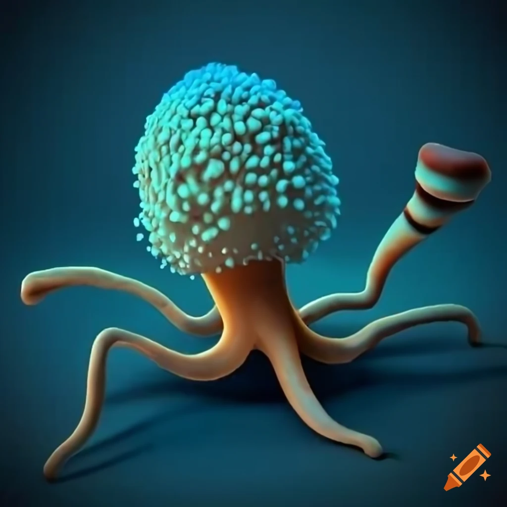 Animated fungus enterocytozoon bieneusi on Craiyon