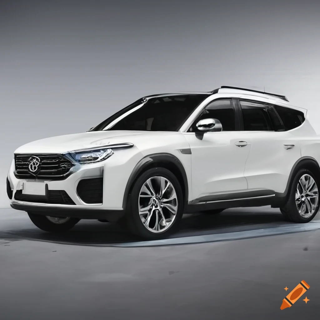 Modern white suv on Craiyon