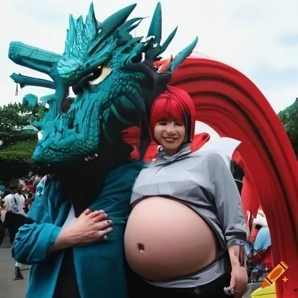 Pregnant Japanese Punk Female At Theme Park On Craiyon