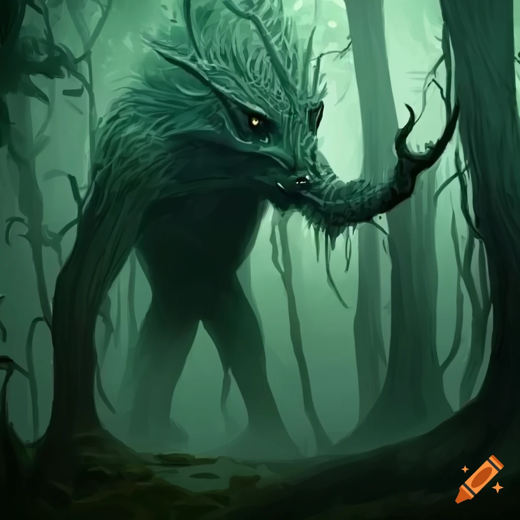 Mysterious forest creature on Craiyon