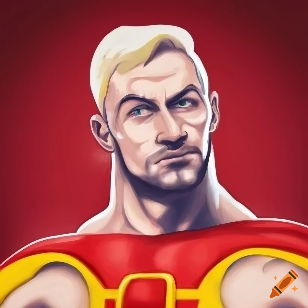 Portrait of a reimagined russian omni-man from invincible with short ...