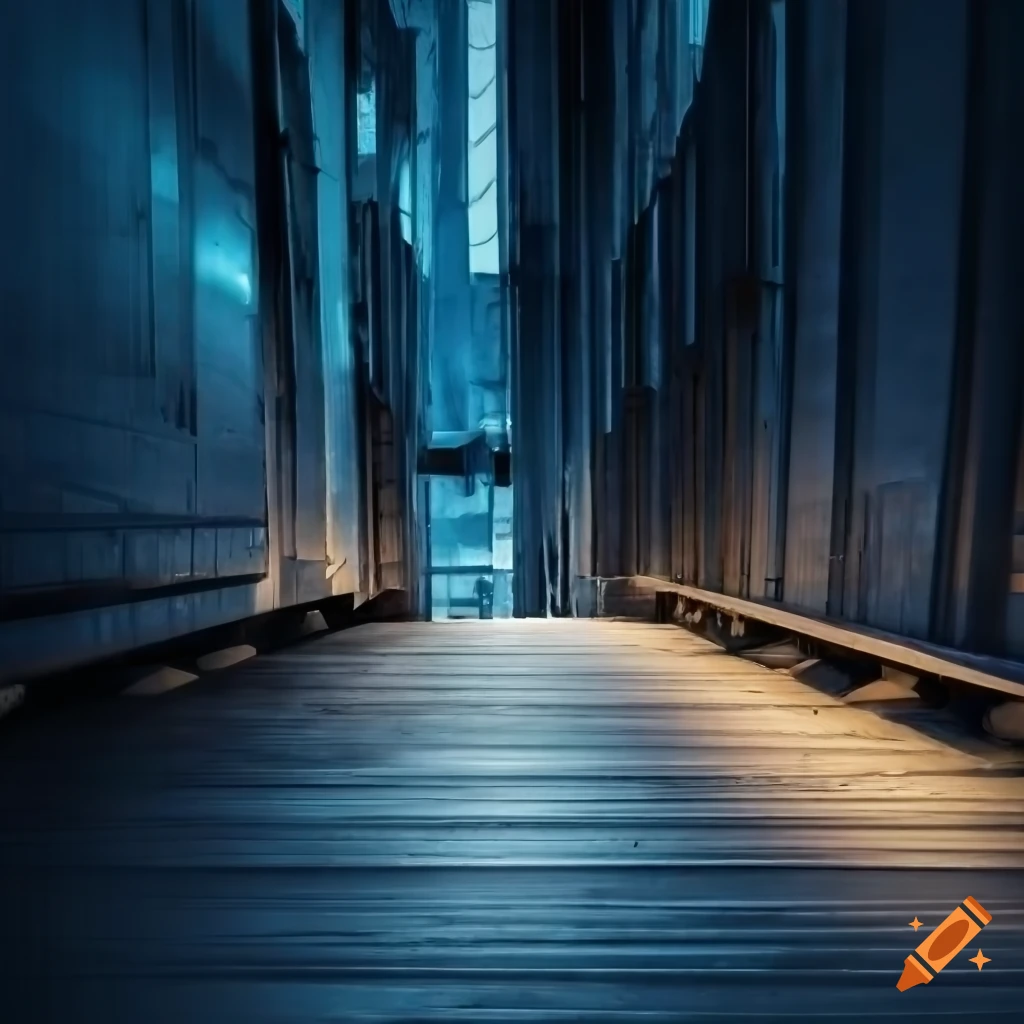 Futuristic loading dock ramps in high resolution 8k wallpaper on Craiyon