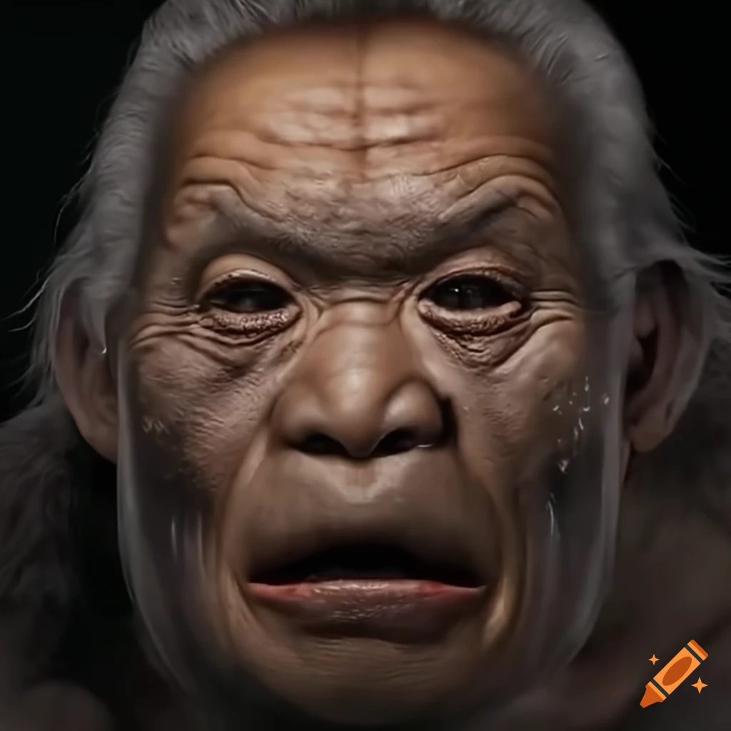 Transformation portrait of a chinese man turning into king kong on Craiyon