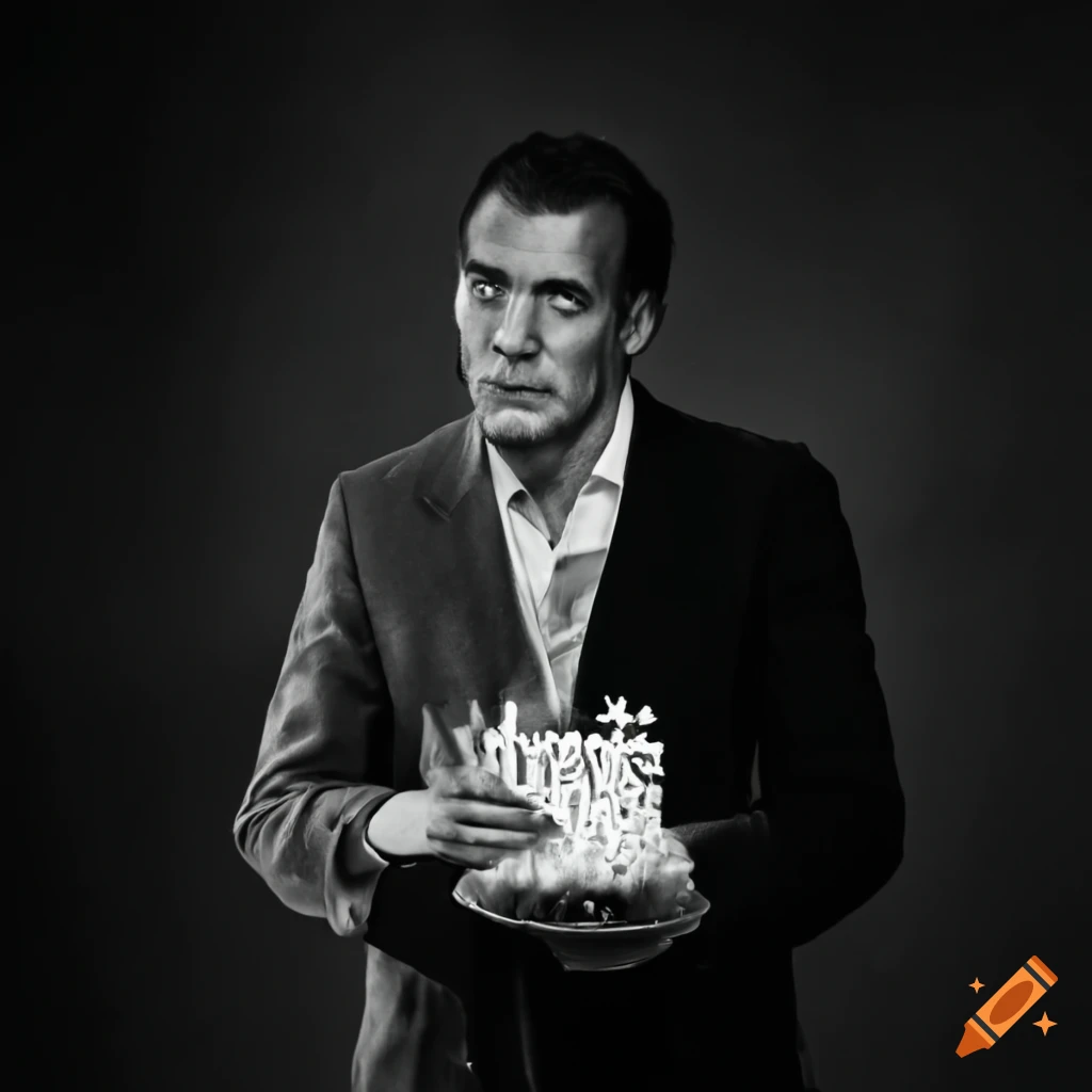 Clive owen themed birthday cake on Craiyon