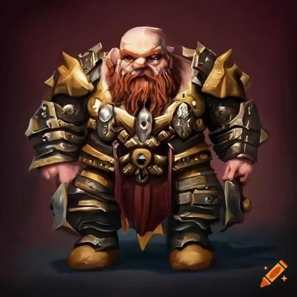 Armored dwarf fantasy character on Craiyon