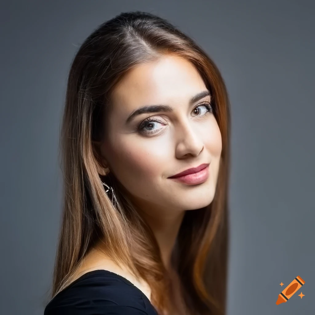 Close-up portrait of a stunning young woman in high definition on Craiyon
