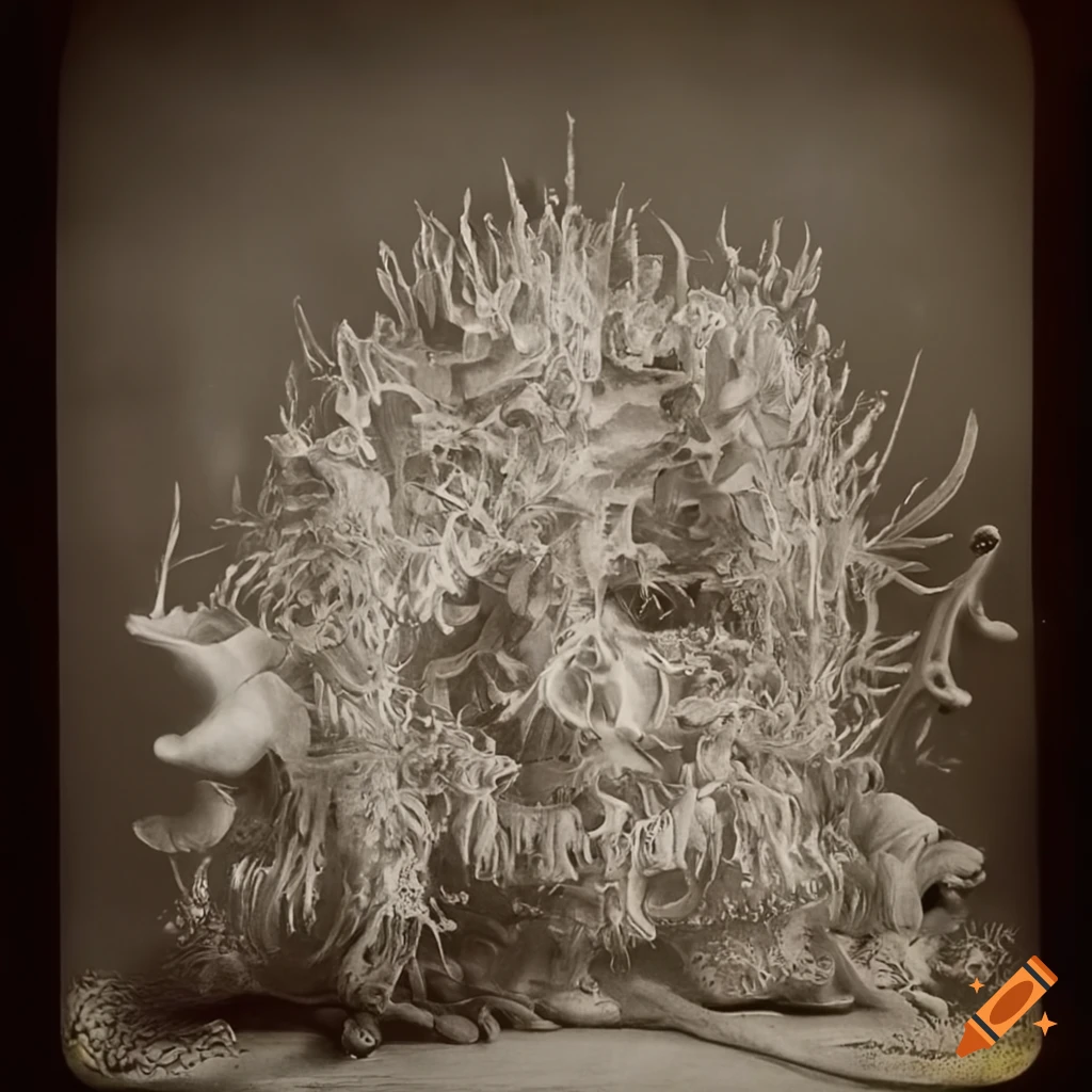 Bio artistic exploration of flowers and fauna in a garden with ...