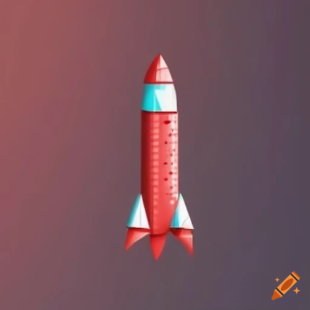 Red triangular-shaped rockets on Craiyon