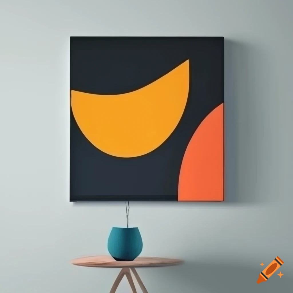 Minimalist abstract shapes art on Craiyon