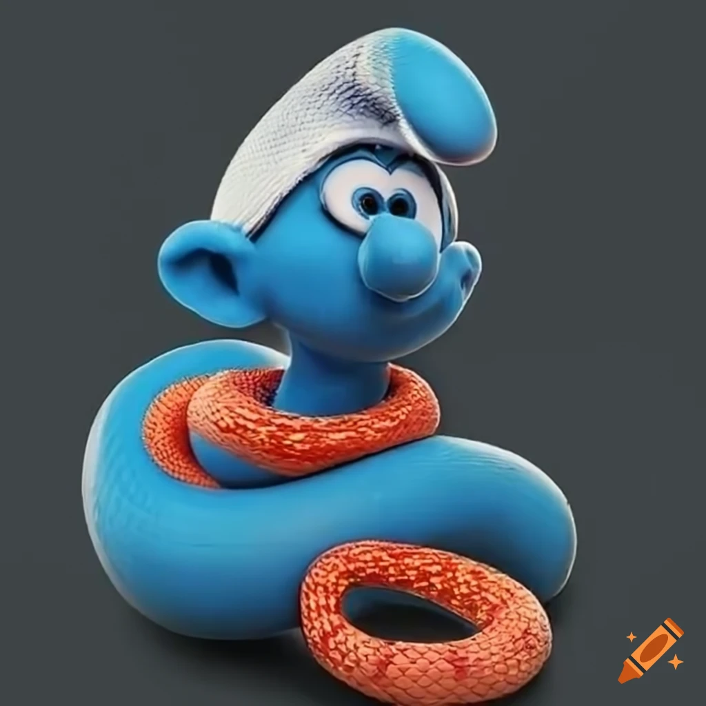 Smurf snake on Craiyon