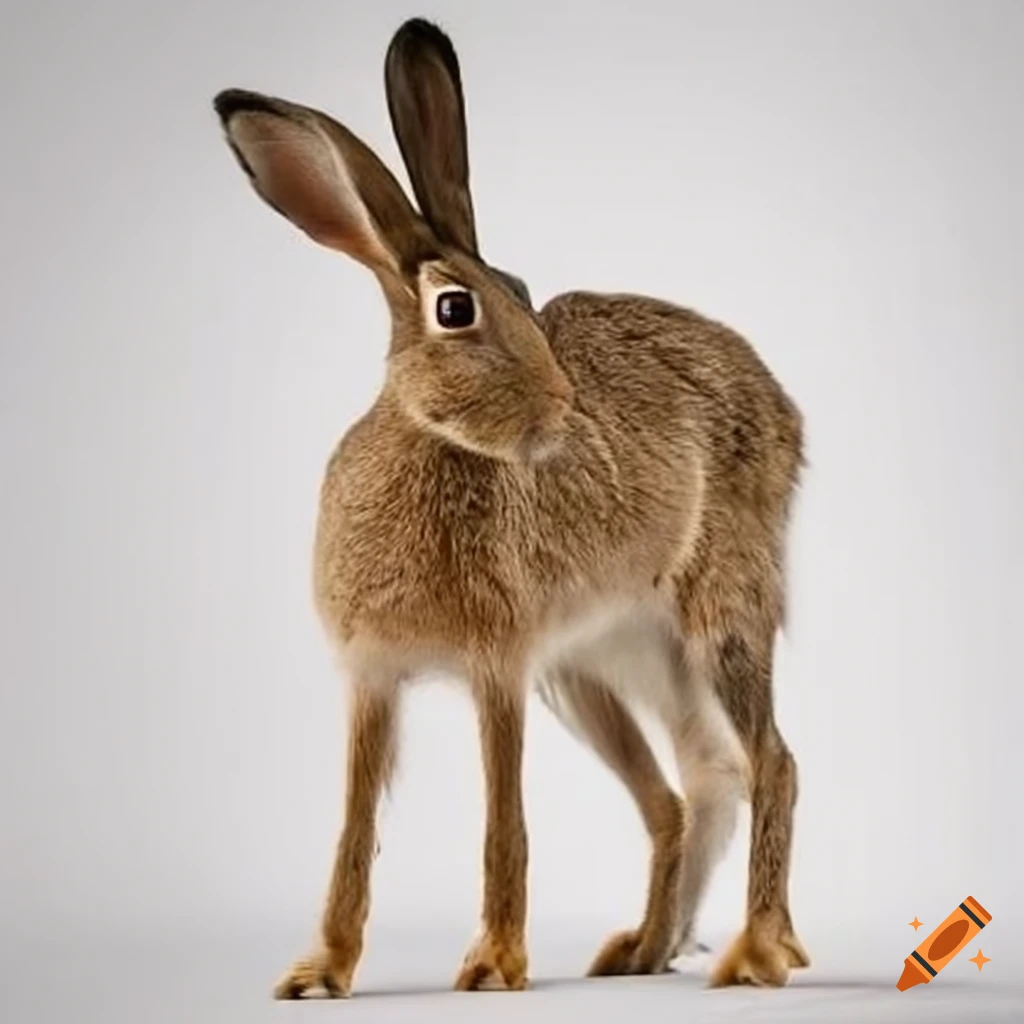 Full body view of a horse-hare hybrid on Craiyon