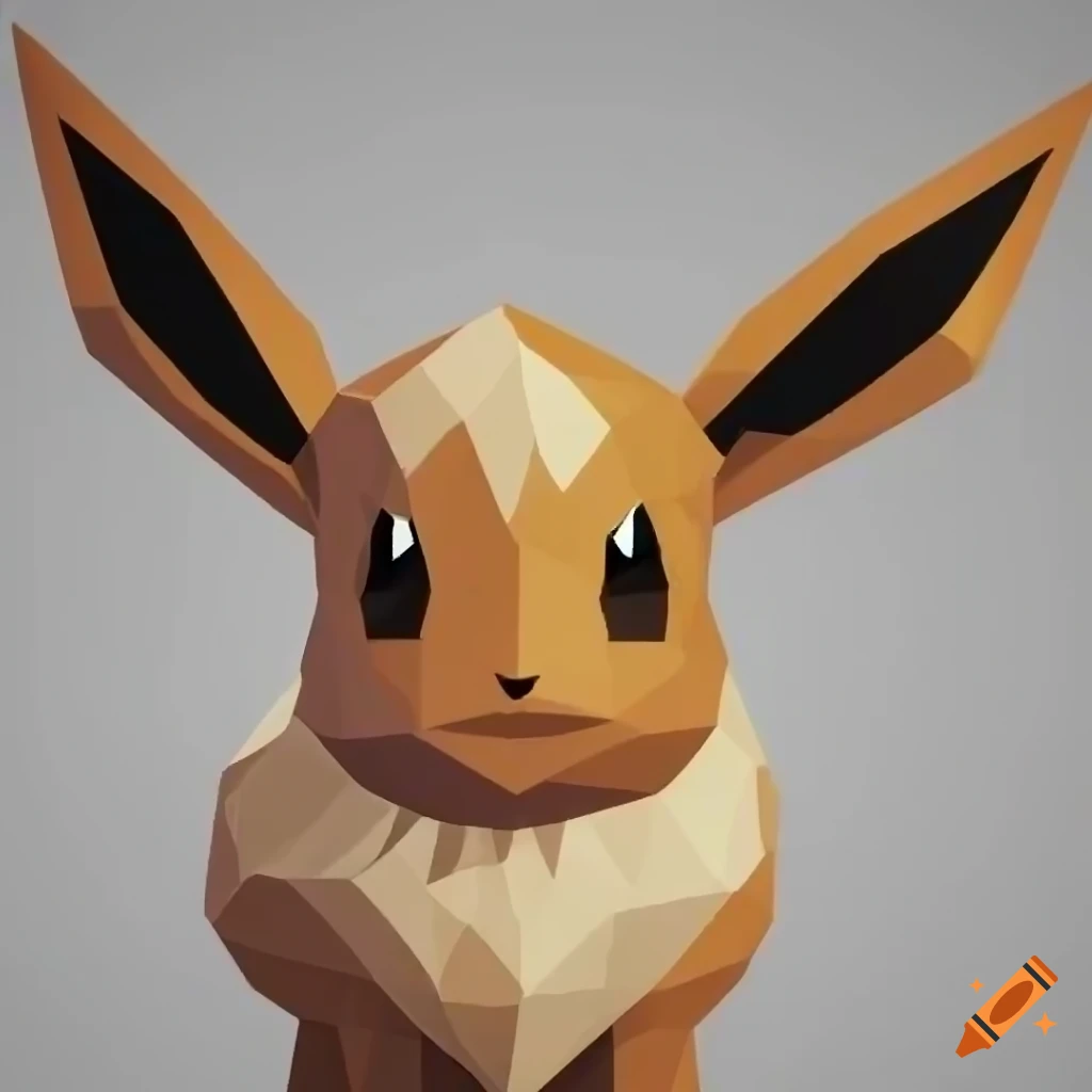 Low poly eevee on Craiyon