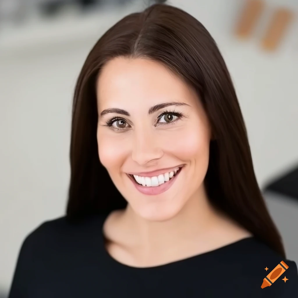 Smiling professional woman recruiter headshot for linkedin on Craiyon