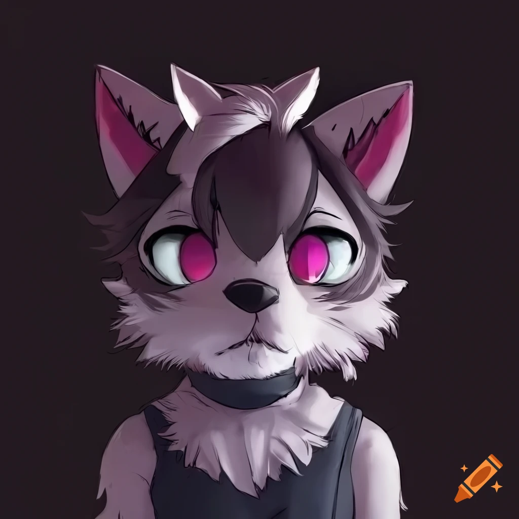 Furry kemono character with a grunge and edgy vibe on Craiyon