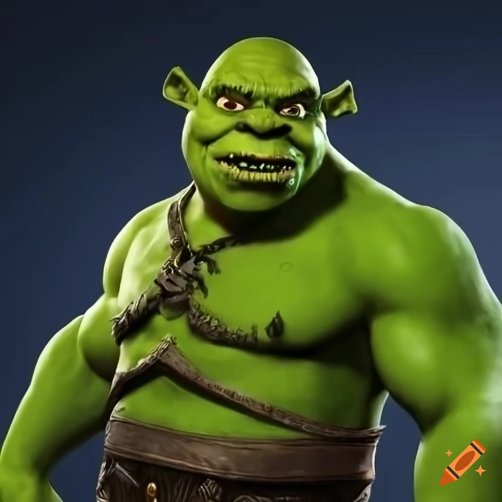 Green ogre fighter character in mortal combat inspired by shrek on Craiyon
