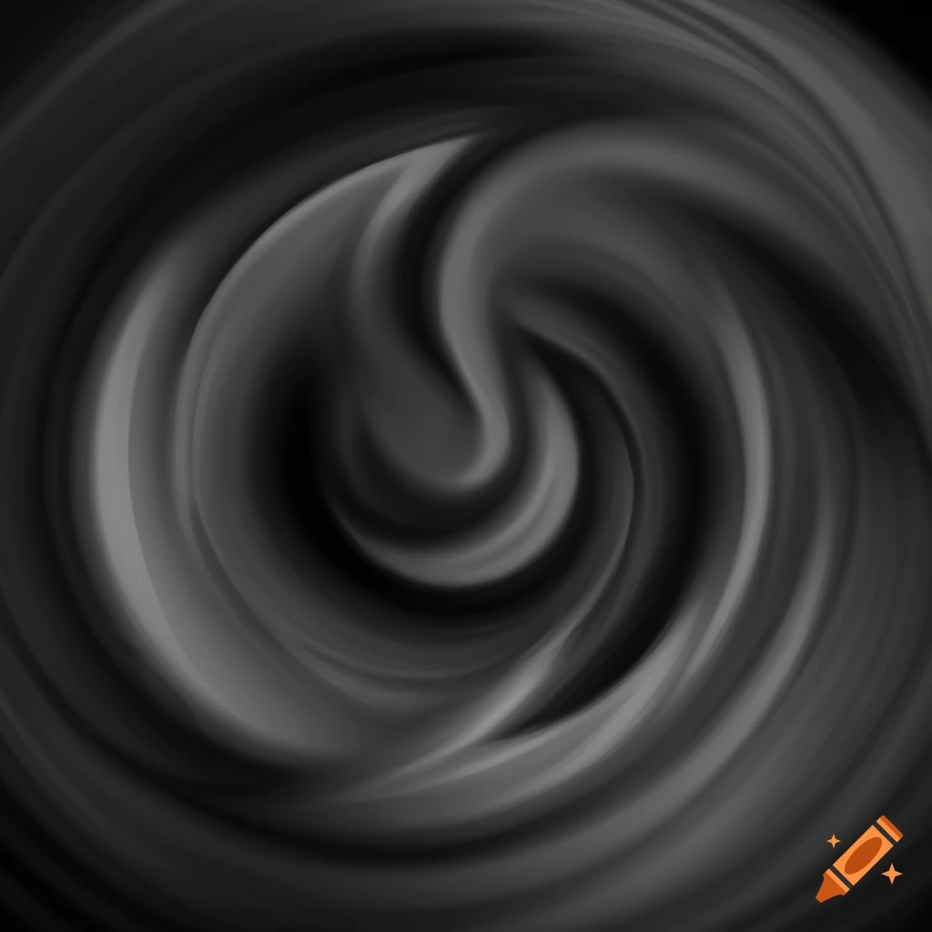 Abstract grey swirls and patterns on a black background on Craiyon