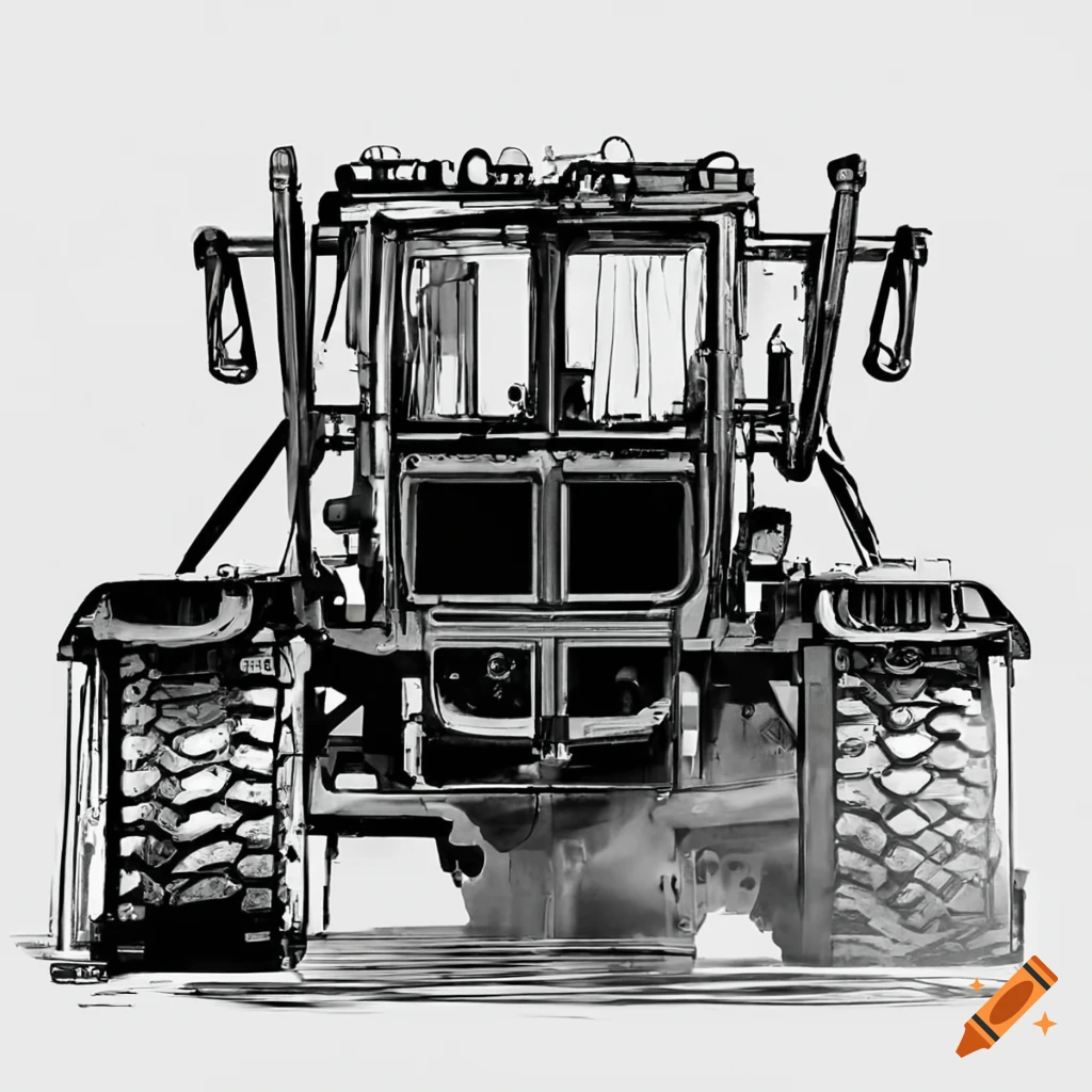 Motor grader machine on Craiyon