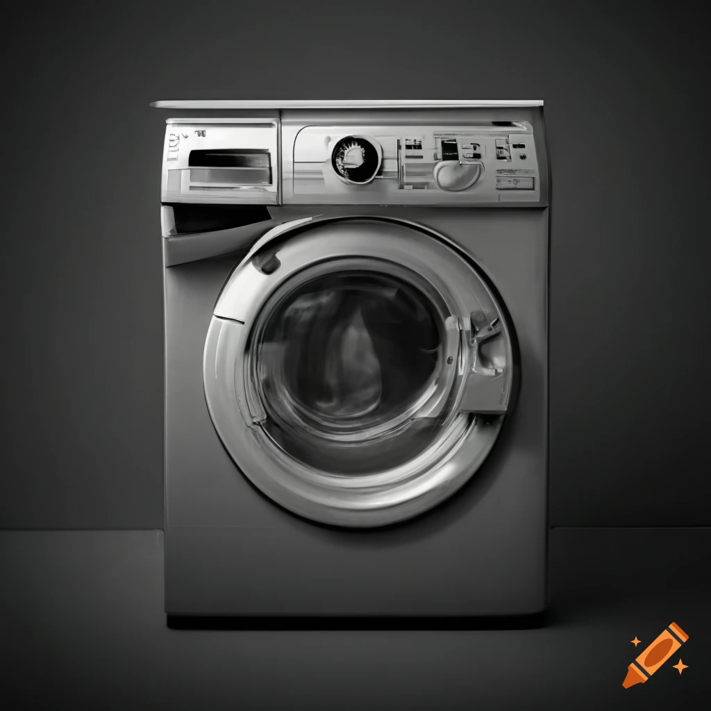 Artistic photography of a washing machine on Craiyon