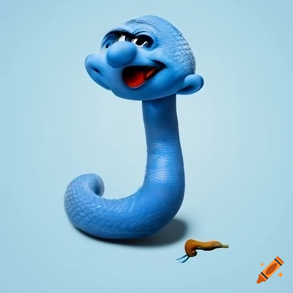 Smurf snake on Craiyon