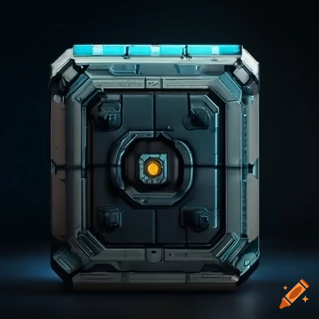 Sci-fi battery pack cube on Craiyon