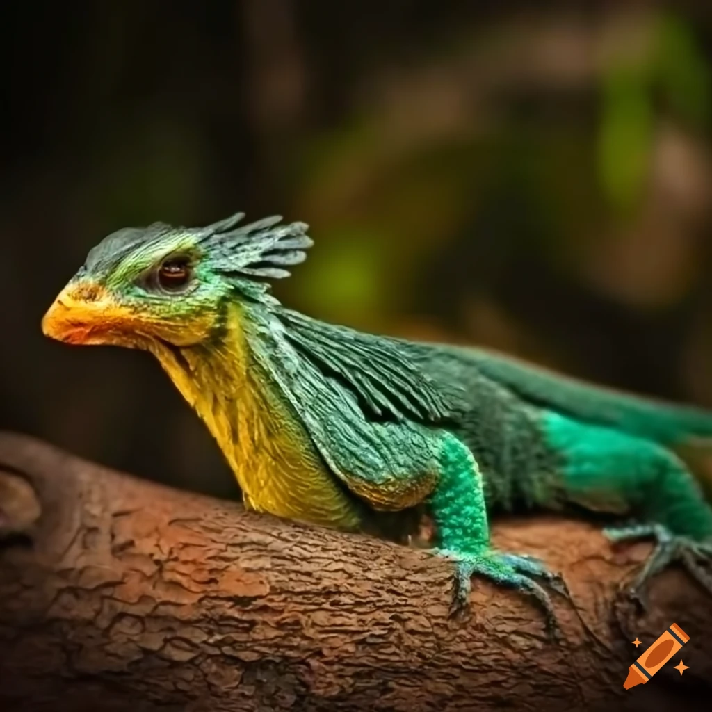 Cockatrice in a mysterious forest setting on Craiyon