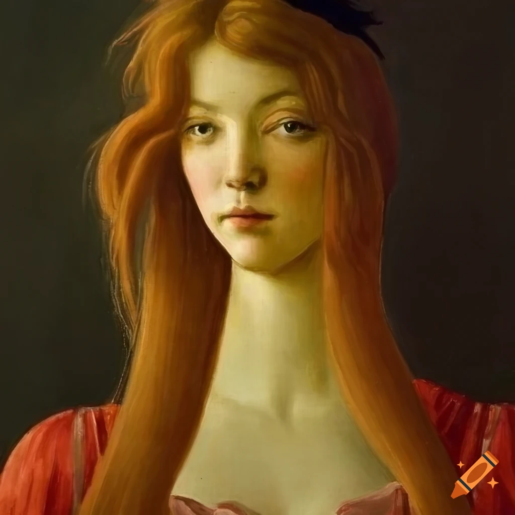 Full Body View Of Pre Raphaelite Style Young Ladies With Long Hair On Craiyon