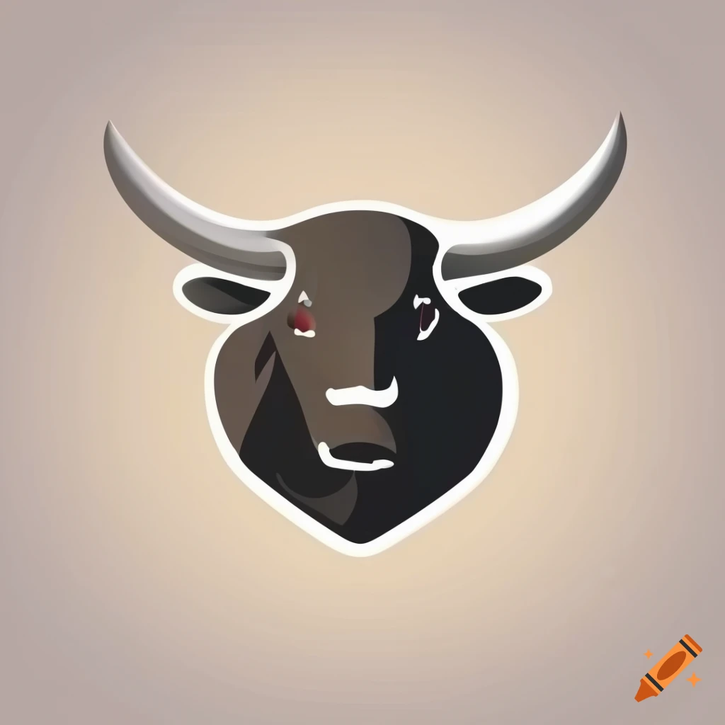 Bull logo in 2d style on Craiyon