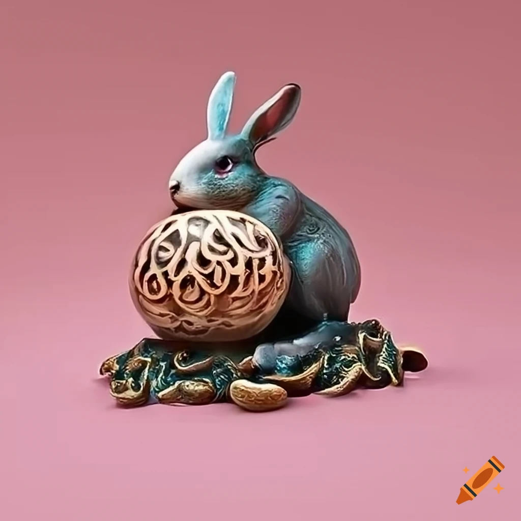 Art nouveau egg-laying rabbit ostara gaming mini on Craiyon
