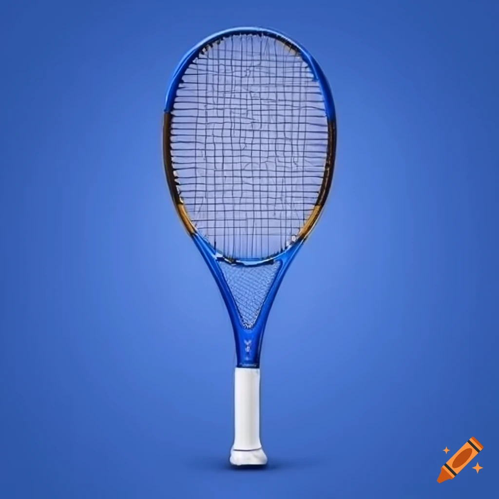 Blue tennis racket on Craiyon