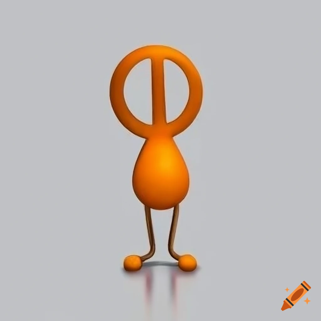 Stick figure with a peace sign head on Craiyon