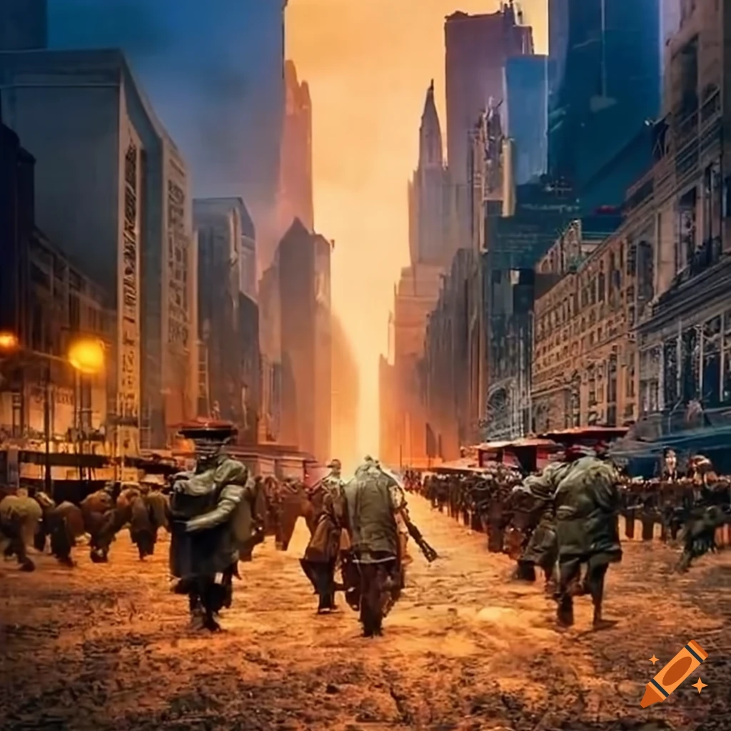 New York City during 1917 with United States joining 1st World War on ...