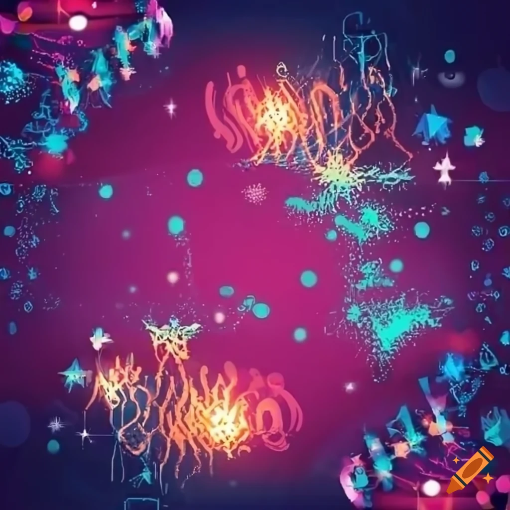 Greeting card with technology theme and 'happy new year 2024' message ...