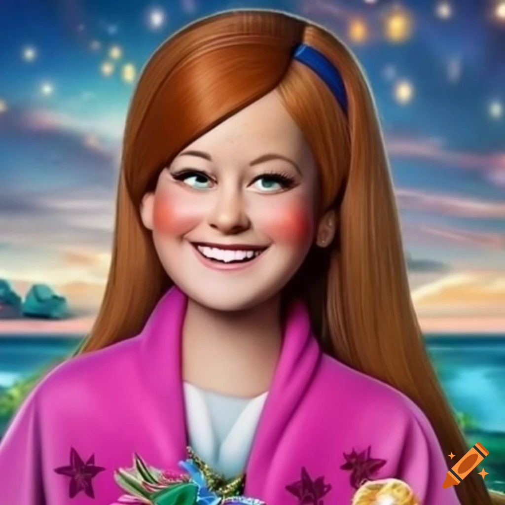 Photorealistic mabel pines depicted as the goddess venus on Craiyon