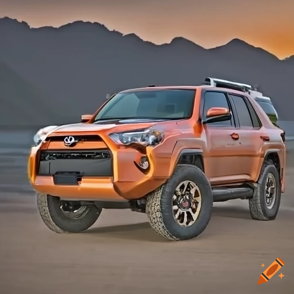 Toyota 4Runner TRD off road premium metallica orange on Craiyon