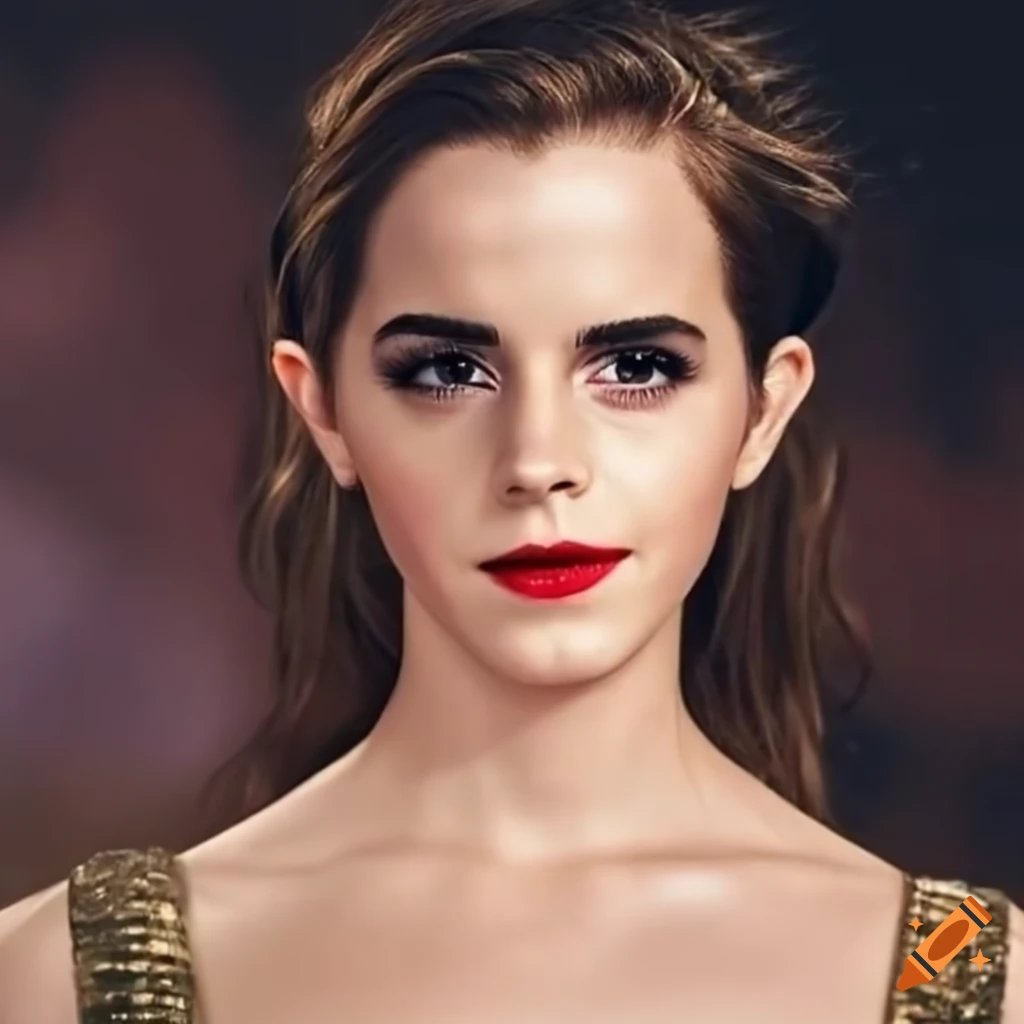 Beautiful young woman with impeccable makeup on Craiyon