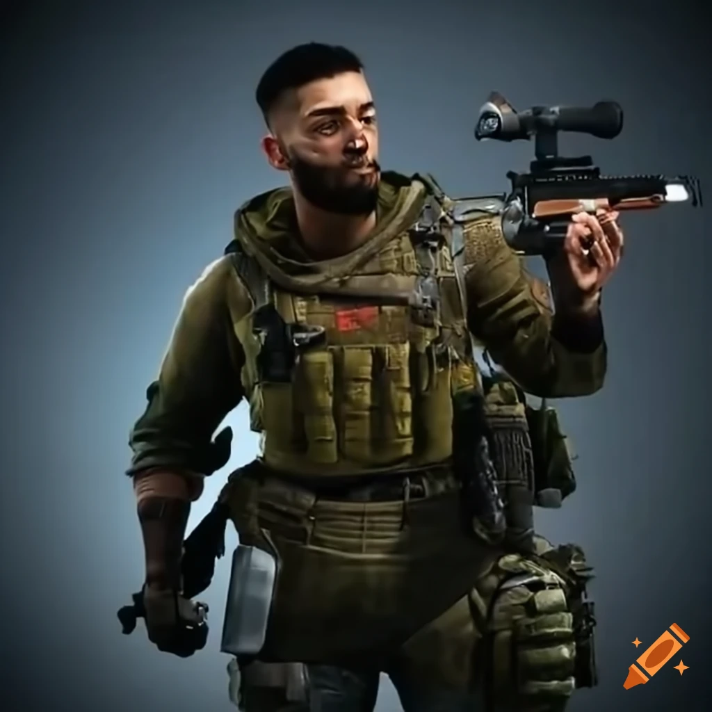 British Asian male character with KATT AMR sniper in Call of Duty ...