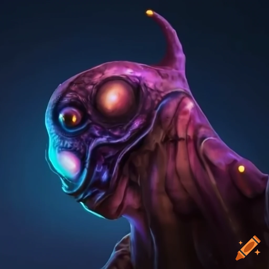 Intriguing galactic creature with multiple limbs and glowing uniform ...