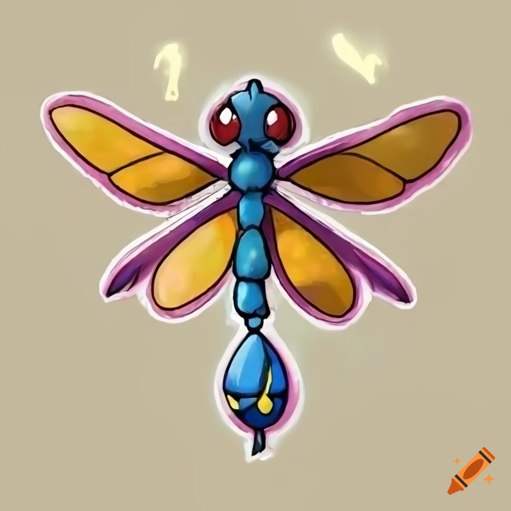 Dragonfly pokemon on Craiyon