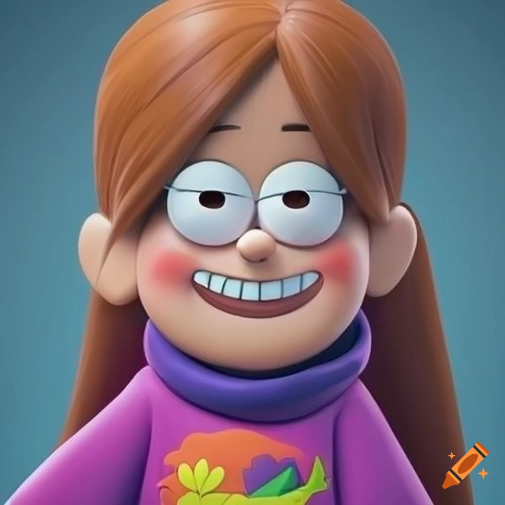 Detailed portrait of Mabel Pines in swimsuit leotard on Craiyon
