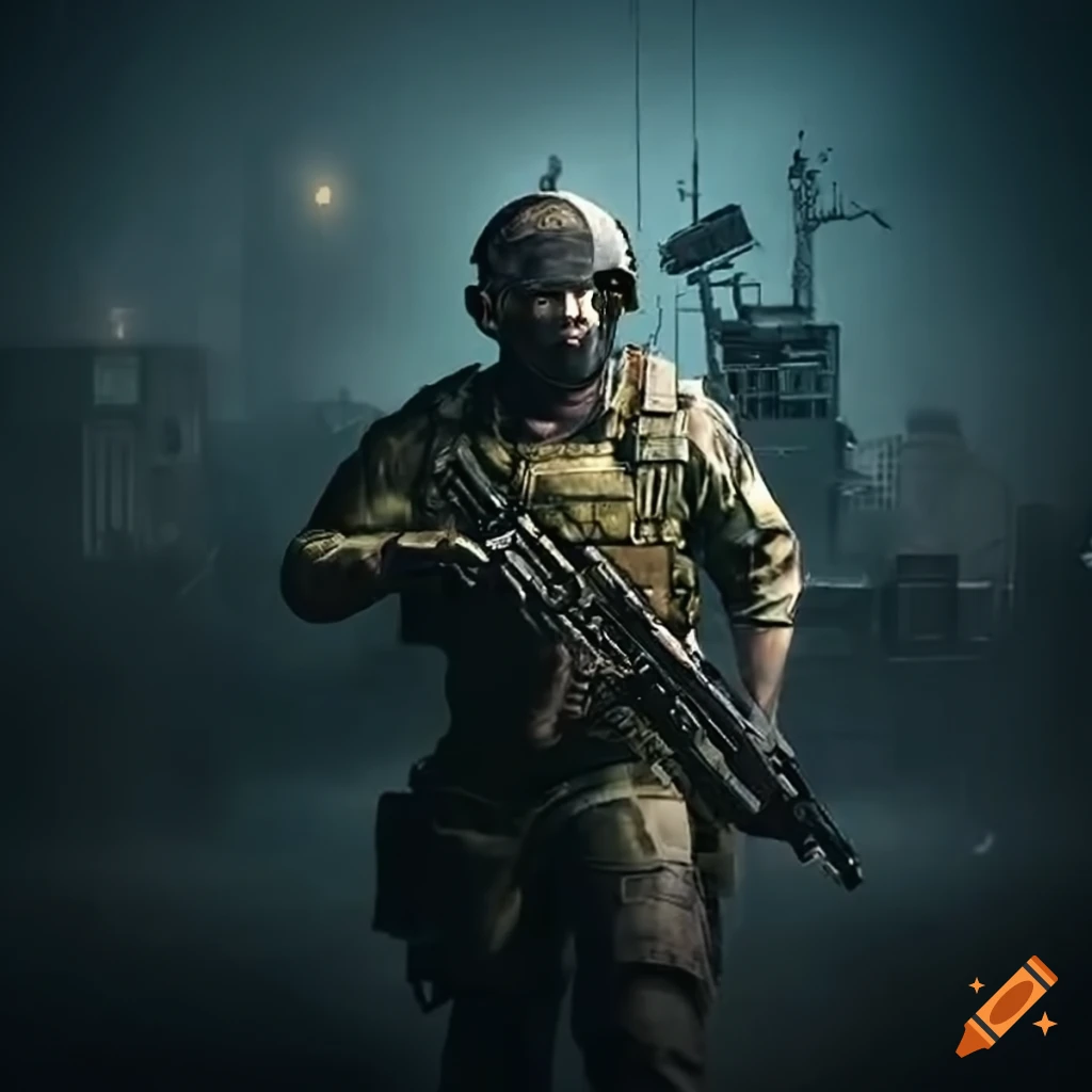 Call of duty video game cover on Craiyon