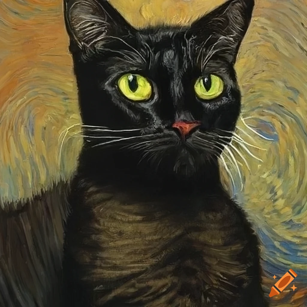 Bombay cat in a realistic vincent van gogh painting on Craiyon