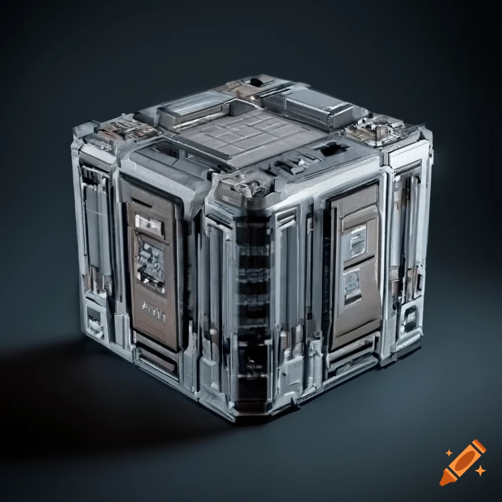 Sci-fi battery pack cube on Craiyon